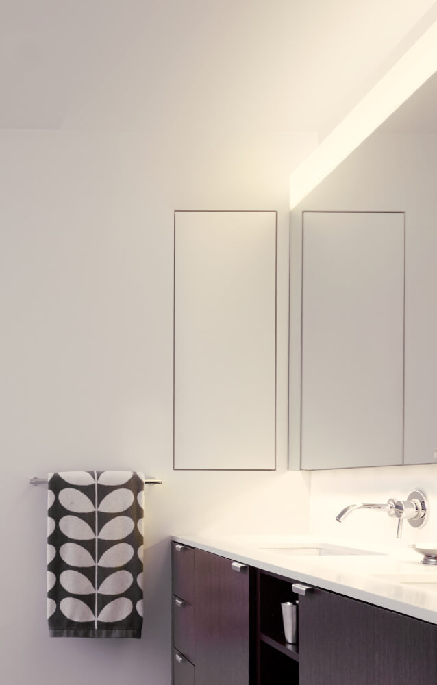 Integrated Mirror Lights - SHERMAN ARCHITECTS